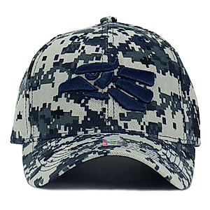 Mexican Mexico Hat Hecho En Mexico Eagle Aguila Snapback Flat Bill Baseball Cap (Navy Digital Camo)
