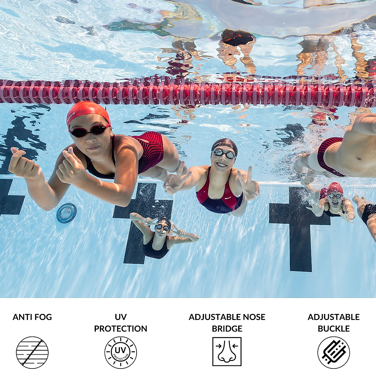 Sporti Antifog Snapper Jr. Goggle - Aqua