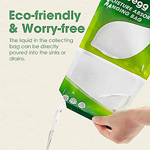 Pureegg Moisture Absorbers Hanging Bag - 12 Packs, Citrus Scent, Odor Absorber for Narrow Spaces, Efficient Humidity Absorber for Kitchens, Basements, Bathrooms, Hanging Closet Odor Eliminator