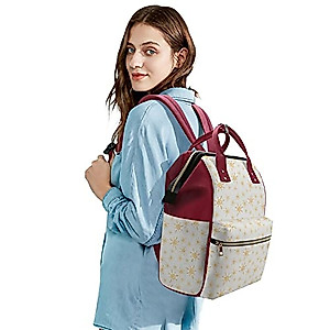 Cute Summer Sun Diaper Bag Backpack Large Capacity Mommy Bags Multifunction Nappy Bag Travel Back Pack Red-Style
