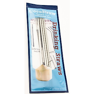 CocoStraw 30oz Straw Lid + 4 Stainless Steel Straws Replacement for Yeti RTIC Polar Drifter Big Boss Sic Tumbler Rambler Cups with Cleaning Brush NO SPILL