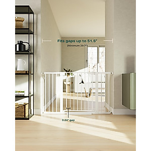 Cumbor 36" Extra Tall, 29.7"- 40.6" Width Baby Gate & Cumbor 30.5" Tall, 29.5"-51.6" Width Dog Gate for House, Stairs, Doorways