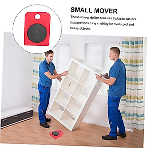 Housoutil Furniture Move Roller Tools 6 Pcs Plastic Wheel Home Appliances Moving Tools Furniture Moving Dolly