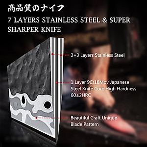 SHAN ZU Japanese Paring Knife 3.7 Inch, 7 Layers 9CR18MOV High Carbon Steel Small Kitchen Knife Ultra Sharp Fruit Knife with Ergonomic G10 Handle,Petty Utility Knife for Slicing/Chopping/Dicing
