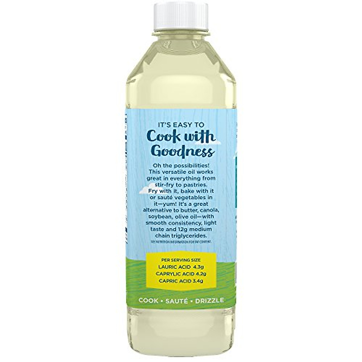 Carrington Farms Gluten & Hexane free, NON-GMO, No Hydrogenated and Trans Fats in a BPA free bottle, Liquid Coconut Cooking oil, Unflavored, 16 Fl Oz