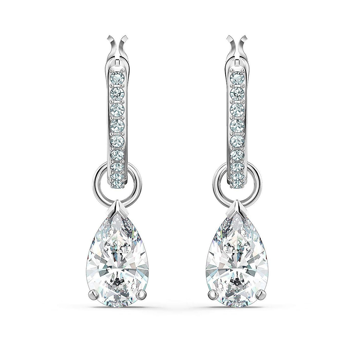 Swarovski Crystal Attract Pear Mini Hoop Earrings