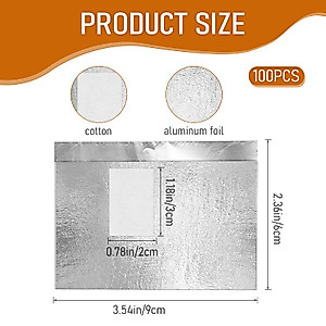 100 Pcs Nail Polish Remover Foil Nail Wraps Soak off Foils Cotton Pads Aluminium with Cuticle Pusher Aluminium Foil Nail Remover with Pre-attached Lint-free Pads100 Pcs Foil Nail Wraps Soak off Foils