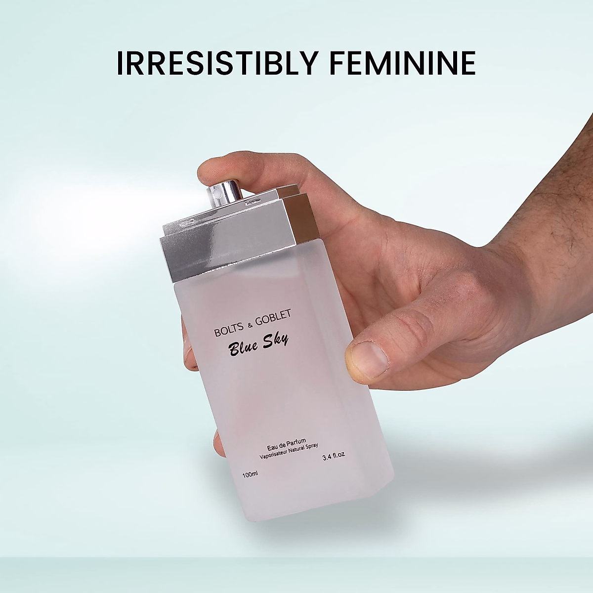 NovoGlow Blue Sky for Women - Aromatic Scents with finest oils for Men and Women - Enchanting Fragrance with Fruity, Floral Scent - 3.4oz Bottle Complete with Shiny Suede Pouch