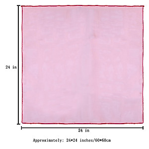 Lolakee Dance Scarves 12 Pcs Juggling Scarves for Kids Play Silk Scarve for Babies Toddlers Children Movement Learning Education Musical Accessories Colorful Scarfs Magic Tricks Performance (Red)