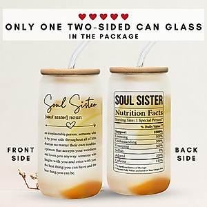 Friendship Gifts for Women Friends, Gifts for Friends Female, Gifts for Sister - Christmas Gifts for Best Friend, Christmas Gifts for Friends, Christmas Gifts for Best Friend Women - 20 Oz Can Glass