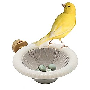 FOIBURELY Bird Nest Canary Finch Parrot Nest with Felt（White）