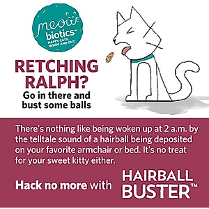 Fidobiotics Hairball Buster, Cat Hairball Aid, with Probiotics, Smoked Fish Chowdah, 2 Billion CFUs, 0.5 oz (15 g)