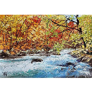 SOLD Smoky Mountain Autumn, Landscape by Internationally Renowned Painter Yary Dluhos