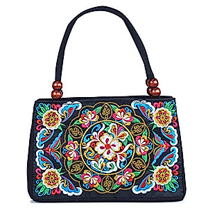 Small Totes Handbag Vintage Double-Sided Embroidery Shoulder Bags