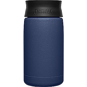 CamelBak Hot Cap Travel Mug, Insulated Stainless Steel, Perfect for taking coffee or tea on the go - Leak-Proof when closed - 12oz, Navy