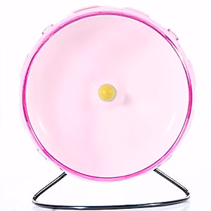 8.2 Inches Hamster Syrian Hamster Gerbil Rat Hedgehog Running Wheel Mute Exercise Wheel (Pink)