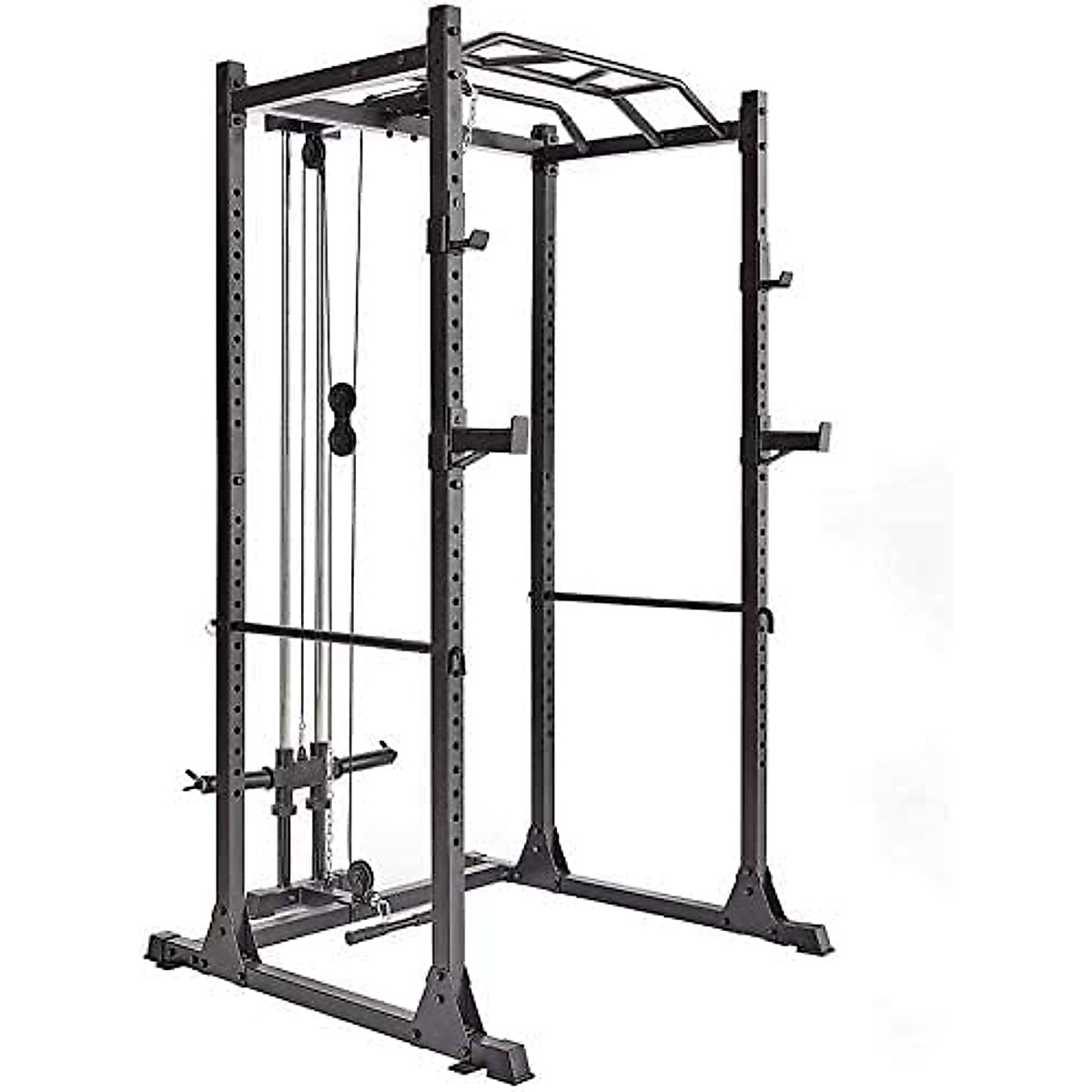 fissfire Power Cage with LAT Pulldown Home Gym 1200lbs Workout Equipment LAT Pulldown Pulley System Attachment