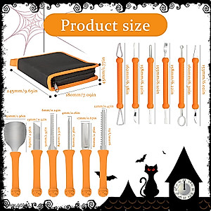 Qivine Pumpkin Carving Tools Pumpkin Carving Kit, Halloween Pumpkin Carving Kits Carving Pumpkins with Storage Bag, 13Pcs Carved Pumpkins Pumpkin Cutter for Halloween Pumpkin Decorations