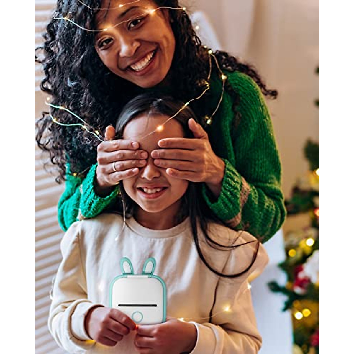 Memoqueen Pocket Sticker Printer T02 Portable Bluetooth Thermal Photo Printer with 3 Rolls Paper for Journal, Memo, Photo,DIY Scrapbook,Travel,Children Women Gifts,Compatible with iOS&Android,Green