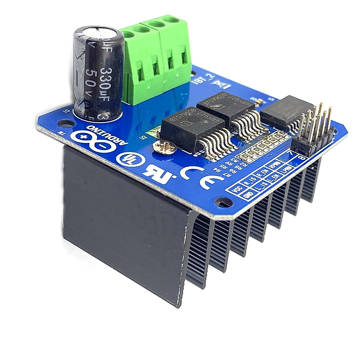 Kiro&Seeu 2PCS Double BTS7960B DC 43A Stepper Motor Driver Module H-Bridge PWM Driving Board for Arduino Smart Car