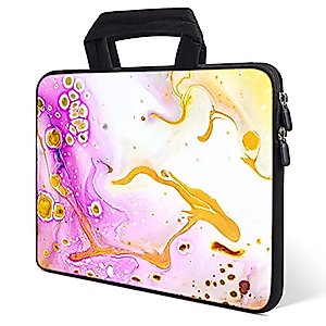 13.3-14 Inch Chromebook Laptop Sleeve Case Laptop Carrying Bag Compatible with HP 14" HD Laptop/Acer Aspire 3 Slim Laptop/Lenovo IdeaPad 3i 14 Laptop/Dell Latitude 7480 14in FHD(Pink Marble)