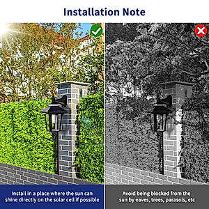 Dibaful 2 Pack Solar Sconce Lights Outdoor, Retro Style IP65 Waterproof Motion Sensor Solar Wall Lights, Wireless 3500k Three Induction Lighting Mode Outdoor Wall Lantern for Garden,Shed,Porch