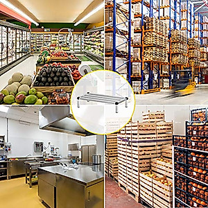 VEVOR Aluminum Dunnage Rack, 48'' x 14'' Commercial Floor Food Shelf, 8'' Off The Floor, 1000lbs Capacity Aluminum Storage Rack, Commercial Food Service Storage in Restaurant, Kitchens, Shops
