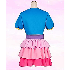 My Girls Women Little Pony Pinkie Pie Human Cosplay Costume Female Pink Halloween Carnival Costumes (Female S)