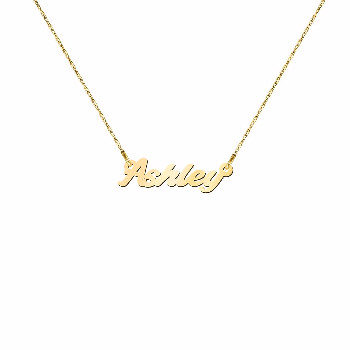 TSD 14K Yellow Gold Petite Personalized Name Necklace with a 16" Chain by JEWLR*