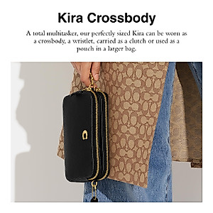 COACH Polished Pebble Leather Kira Crossbody, Black, One Size