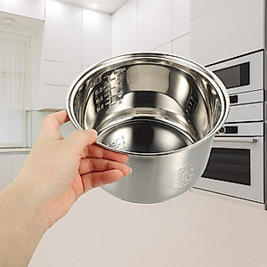 BESTonZON Rice Cooker Liner Pot Inner Pot Replacement Potrice Cooking Pan Stockpot Electric Rice Cooker Pot An Fittings Cooker Liner Container Cooking Pot Thicken Sticky Rice Stainless Steel