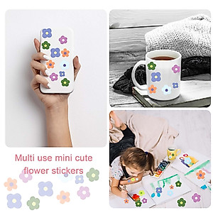 585 Pcs Mini Flower Stickers for Scrapbooking,Boho Tiny Stickers Small Cute Stickers Self-Adhesive Pastel Stickers Vinyl Flower Decals for Water Bottle, Laptop,Car,Cellphone Case,Arts Craft