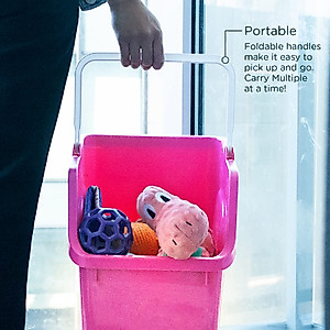 good natured Stackable Recycle Bin with Handle - 6 Gallon / 25 Liter - Kitchen, Home & Indoor Use - Compact & Small Recycling Bins 3 Pack