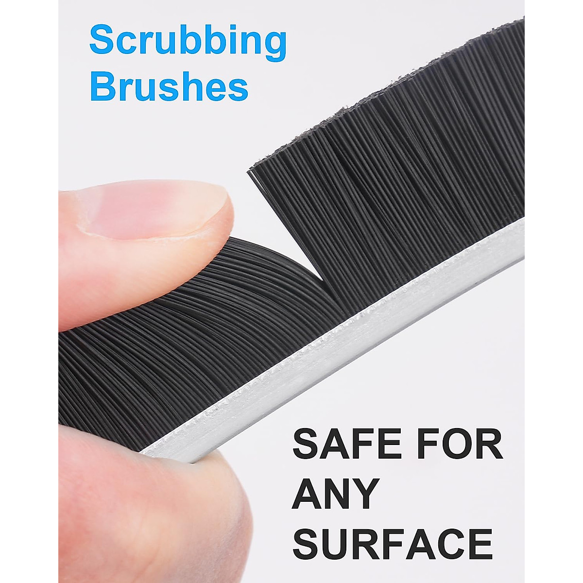 CODOGOY Crevice Cleaning Brush 3 Pack Multifunctional Gap Cleaning Brush Tool Bathroom Gap Brush Grout Cleaner Brush Hard Bristle Crevice Black Cleaning Brush