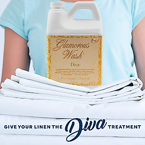 Tyler DIVA Glamorous Wash Laundry Detergent- 1/2 Gallon - With Olivi Stain Remover Pen - Fresh Scented Sachet - Laundry Detergent - For Washing Clothes, Linen, Lingerie, Expensive Fabric, Sheets
