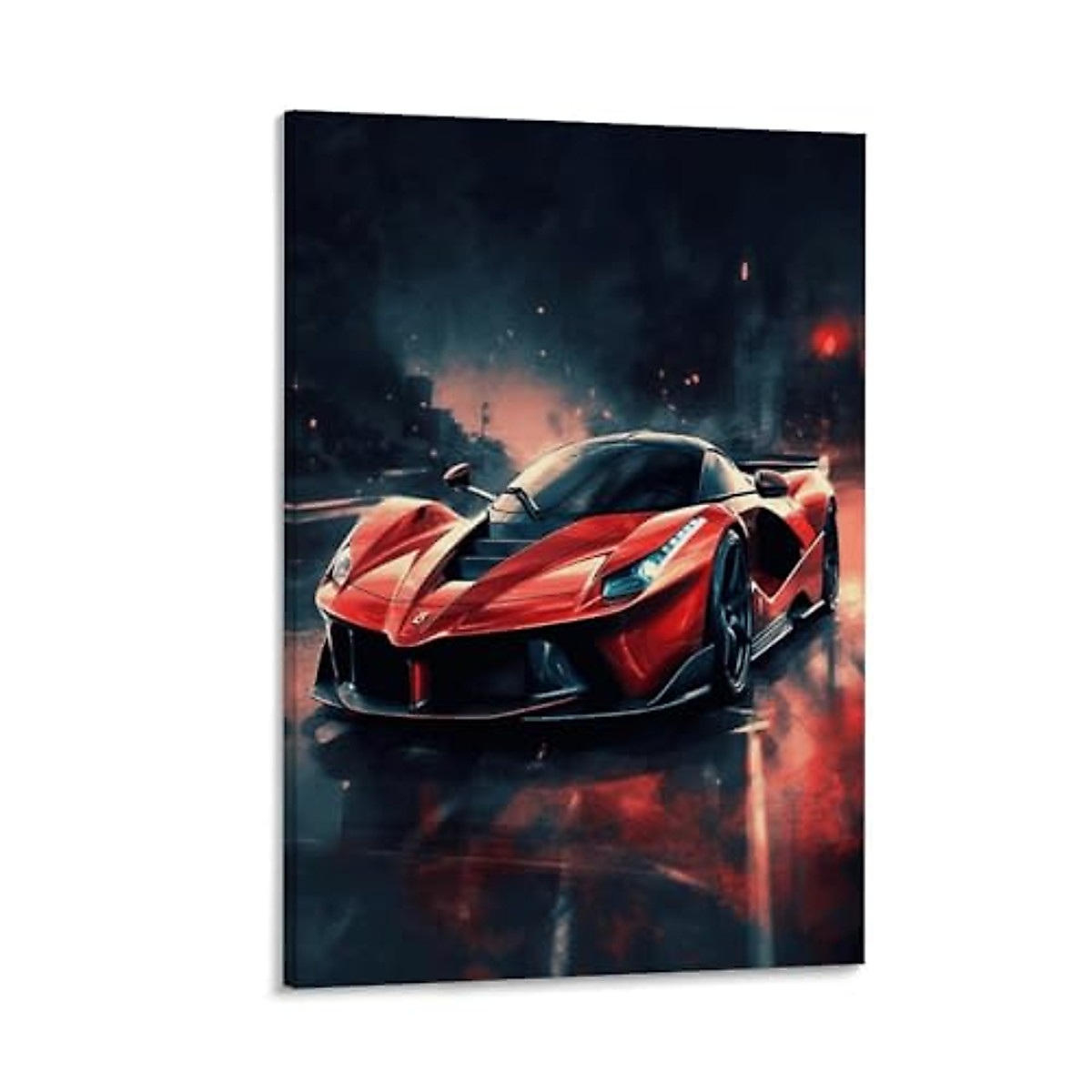 Car Poster Ferrari F40 Supercar Posters Racing Car Canvas Wall Art For Boy's Bedroom SuperCar Wall Decor Frame-style 24x36inch(60x90cm)