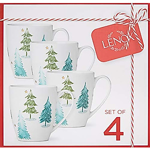 Lenox 880069 Balsam Lane 4-Piece Mug Set