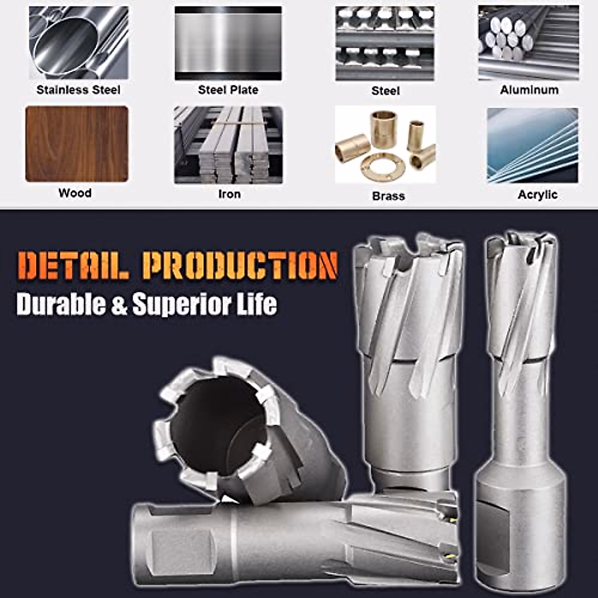 SagaSave 20MM x 35MM High Speed Steel Cyclone Annular Cutter，Metal Hole Cutter for Stainless Steel, Metal, Iron, Steel, Brass,Wood 1PCS