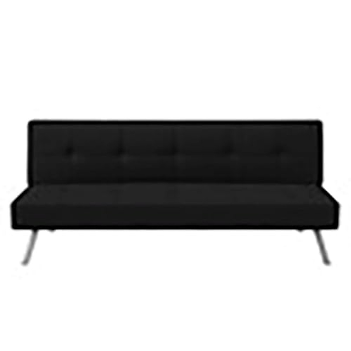 Hawthorne Collections Multi-Functional Fabric Upholstered Button Tufted Convertible Sleeper Sofa in Black