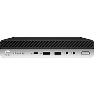 HP ProDesk 600 G4 Desktop Mini PC (i3-8100T Processor, 500GB HDD, 4GB RAM, WiFiBT) Windows 10 Pro (Renewed)