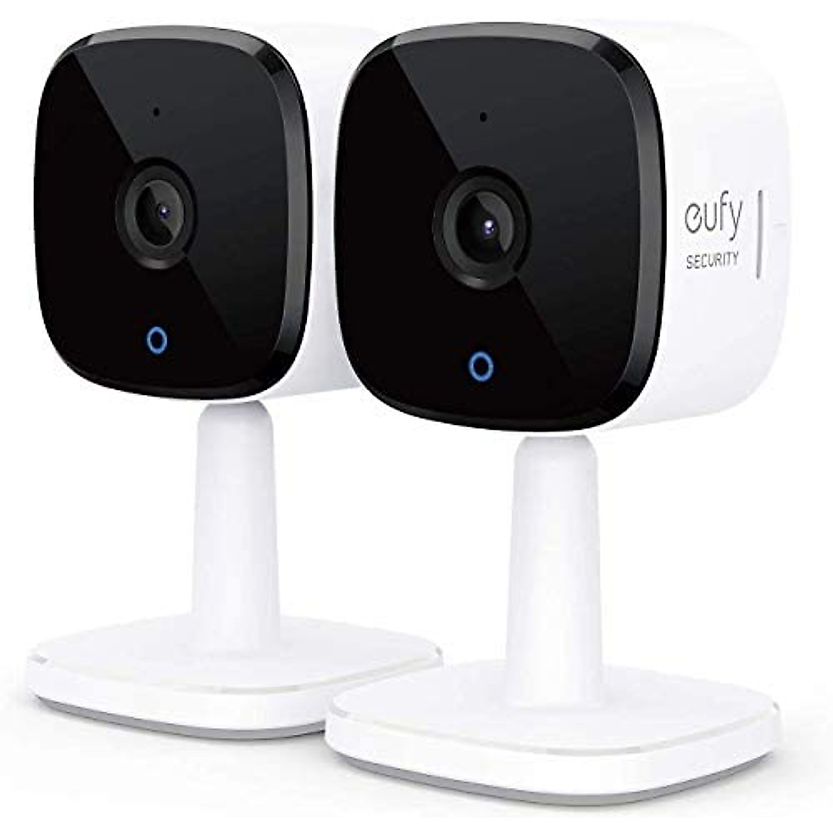 eufy Security, 2K Indoor Cam 2-Cam Kit, Plug-in Security Indoor Camera with Wi-Fi, IP Camera, Human and Pet AI, Works with Voice Assistants, Two-Way Audio, HomeBase Not Required. (Renewed)