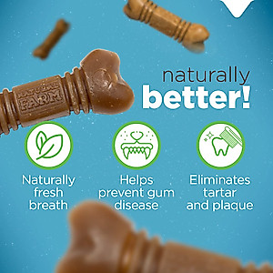 Natural Farm All-Natural Dog Dental Chew, Dog Teeth Cleaning Treats - Fresh Breath, Fight Plaque & Tartar - Canine Mess-Free Oral Care, Teeth Cleaning Chews for Dogs 5-15 Lbs (66 Counts)