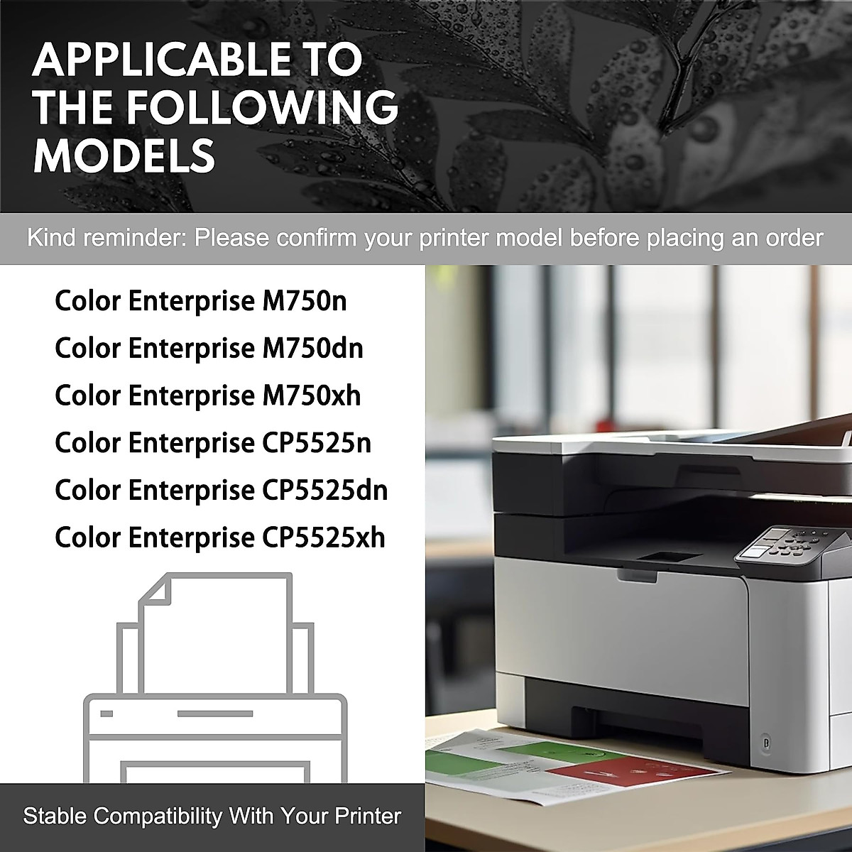 650A Toner Cartridges 4 Pack CE270A CE271A CE272A CE273A Replacement for HP 650A Toner Color Enterprise CP5525 CP5525dn CP5525n CP5525xh M750dn M750n M750xh Printer (Black/Cyan/Magenta/Yellow)