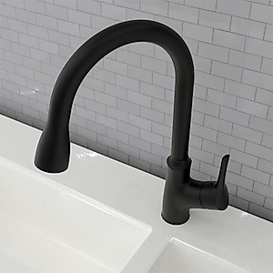 Belanger FUS78CMB Single Handle Pull-Down Kitchen Faucet, Matte Black