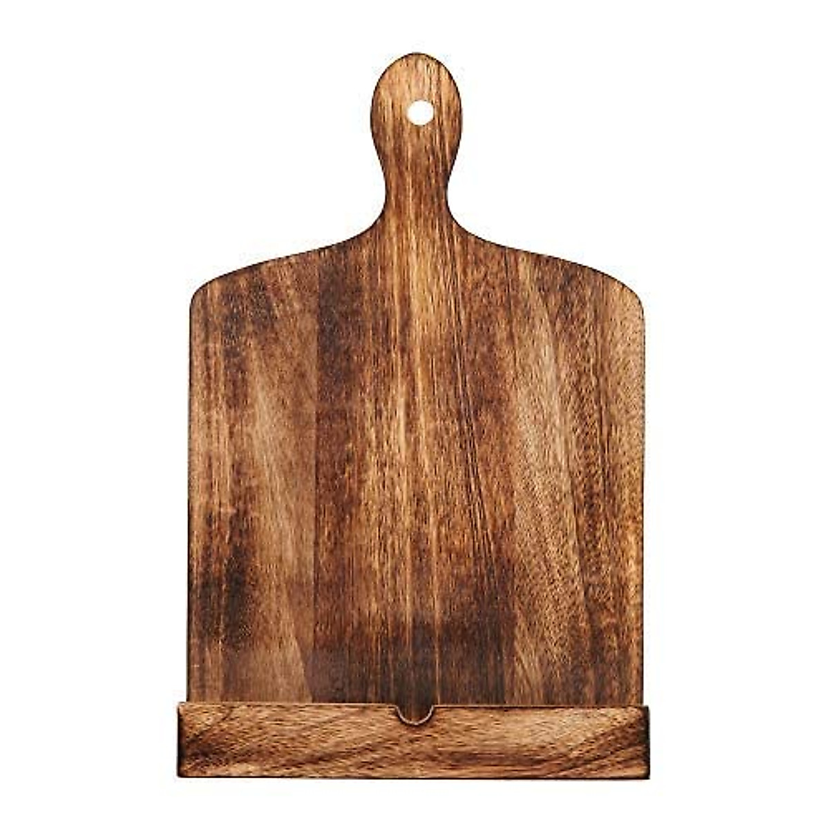 Valentines Day Gifts Wooden Cookbook Stand Recipie Book Holder for Cooking Cook Book Stand Chopping Board Style Foldable Easel for Kitchen Ipad Tablet (Brown)