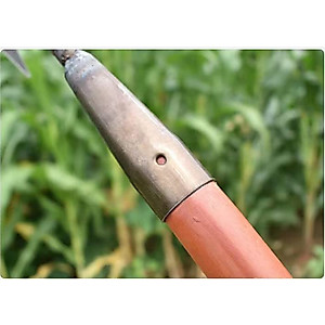 KeluKES Hoe weed rake farm tool hoe weed hoe root digging the ground loose soil nail rake farm tool thick and sharp(Six-tooth rake)