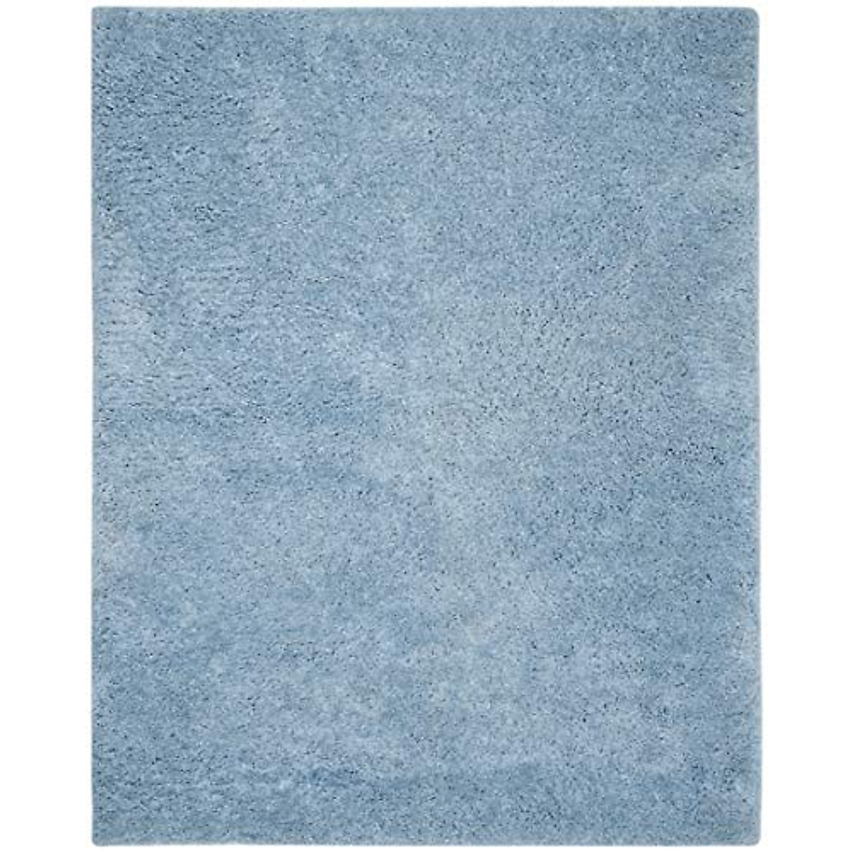 SAFAVIEH Supreme Shag Collection 8' x 10' Light Blue SGS621D Handmade Solid 1.5-inch Thick Area Rug