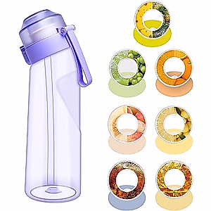 Rhea & Co. Scented Infusion Fruit Fragrance Water Bottle, Water Bottle with One Mystery Flavor Pod - 650ml (Blue +1 Free Pod)