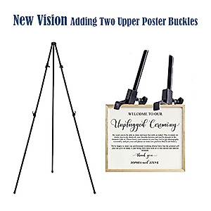2022 Version Display Easel Stand for Wedding Sign Poster,63" Tall Instant Easels for Display Arts Painting Shower Sign,Adjustable Collapsable Floor Tripod with Portable Bag,Holds 5lbs,1Pack