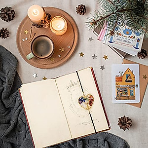 Yoption 2 Pack Tree of Life Elastic Bookmark, Golden Heart Shape Vintage Bookmarks with 7 Chakra Crystals Healing Stone Beaded Pendant for Student Teacher Graduation Mothers Day Christmas Gift